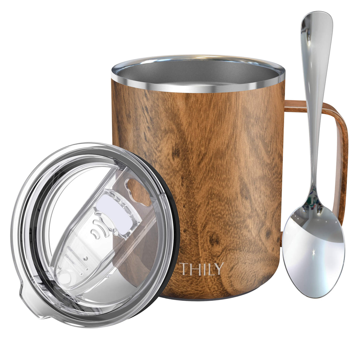 Woodgrain Coffee Mug | Woodgrain Insulated Coffee Mug | THILY